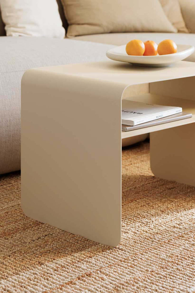 2 in 1: Side table and coffee table made of metal